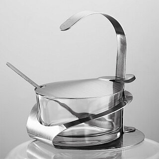 Сахарница Webber BE-0065 с крышкой, ложка в комплекте, 200 мл