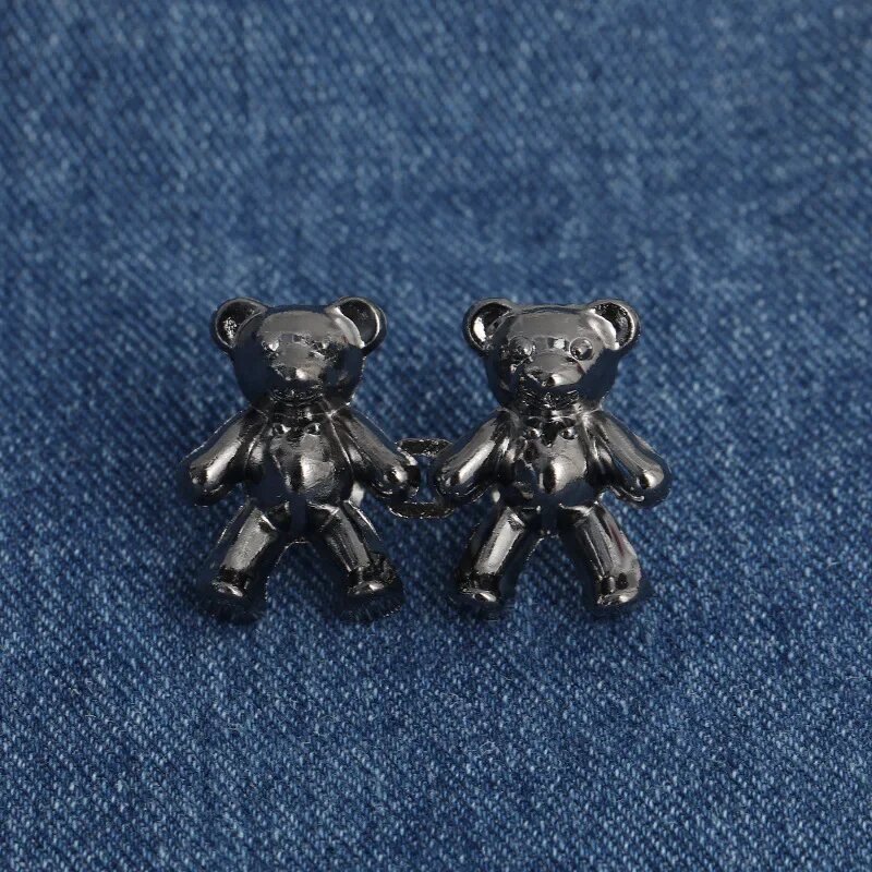 Серьги детские Teddy Bear, черные