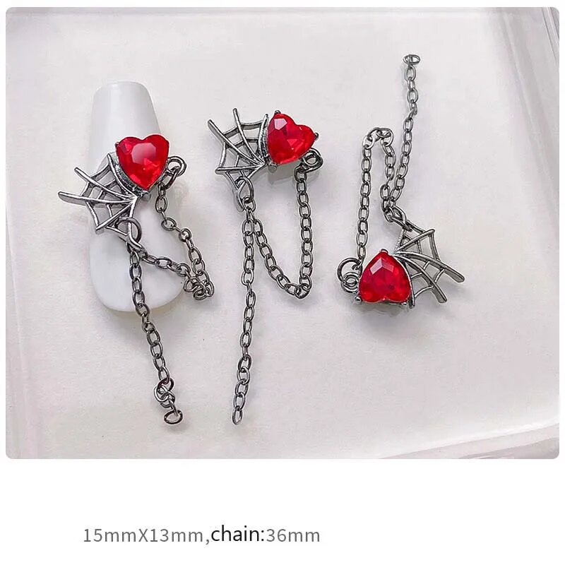 Подвески для ногтей HIGBAQK, 10 шт, готический стиль 10Pcs Punk