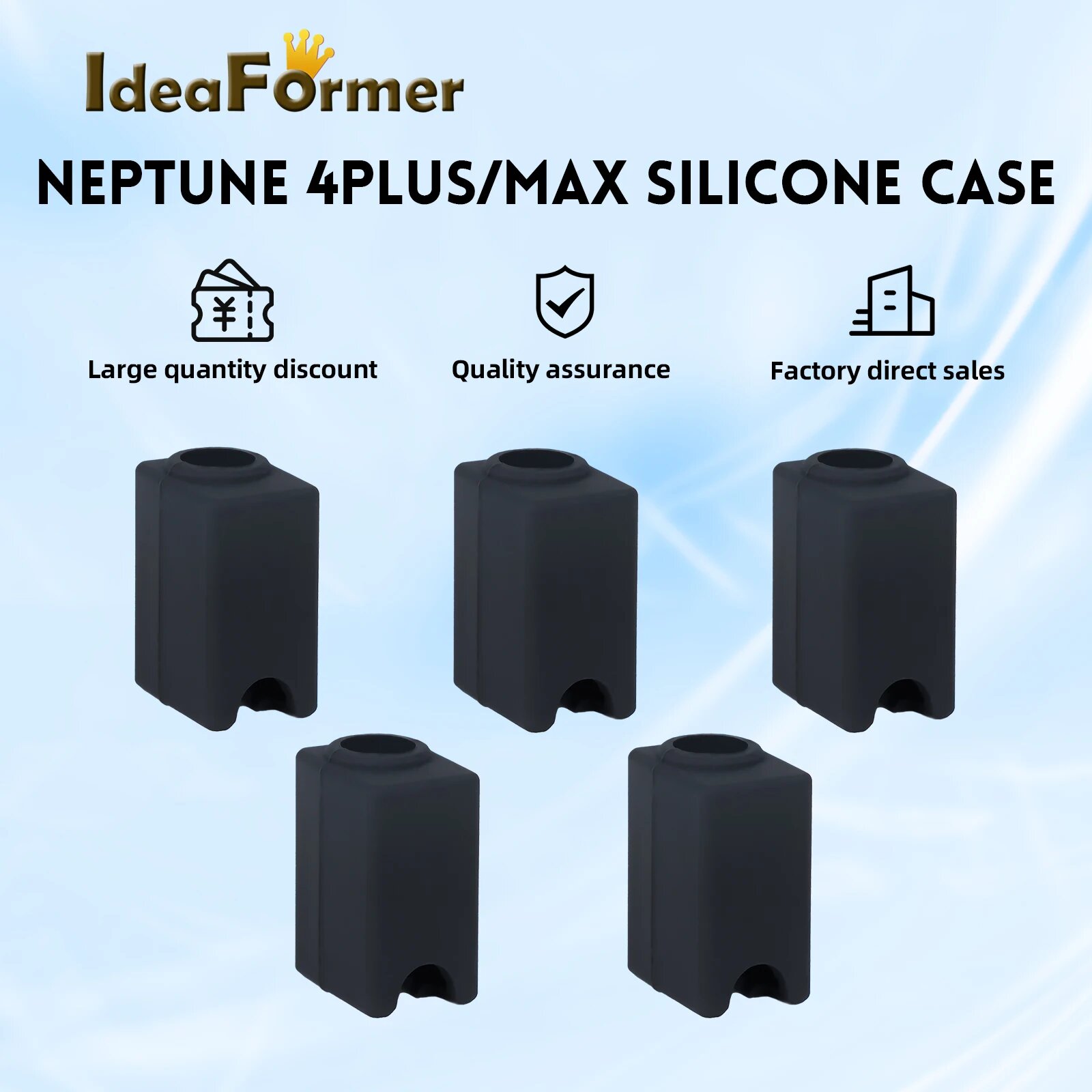 Силиконовые носки для Elegoo Neptune 4 Plus/4 Max, 3 шт.