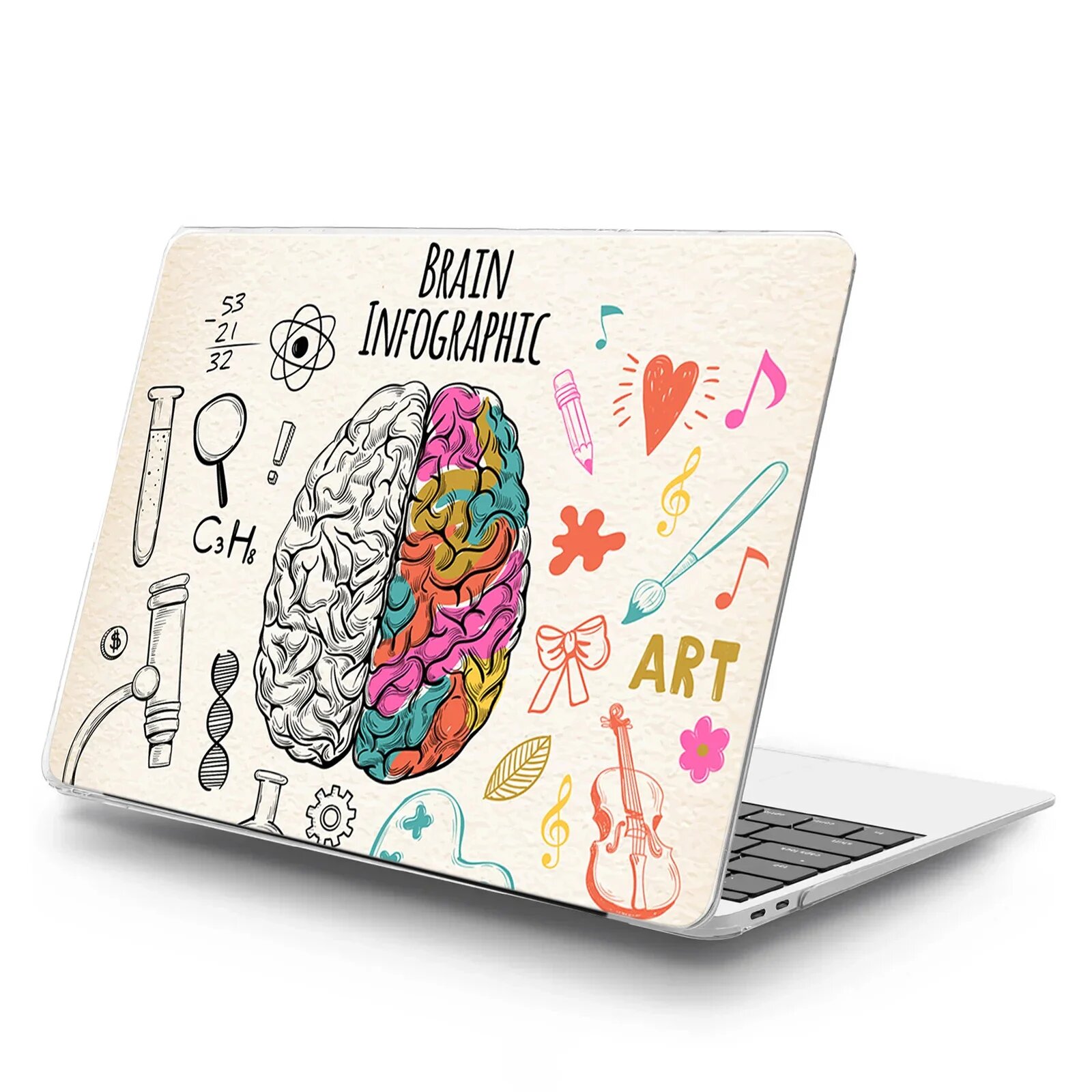 Чехол на Macbook Air, цвет RS-1486, Brain Infographic