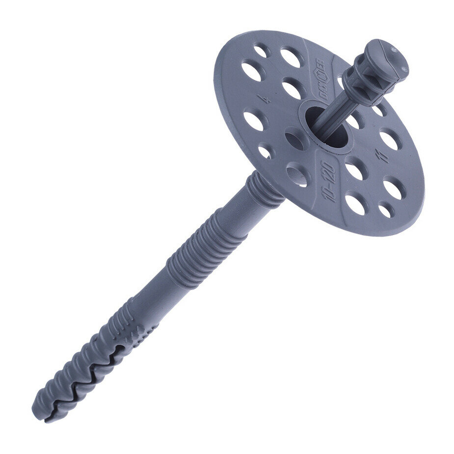 Дюбель для теплоизоляции 10х120 мм пластиковый гвоздь (120 шт.)