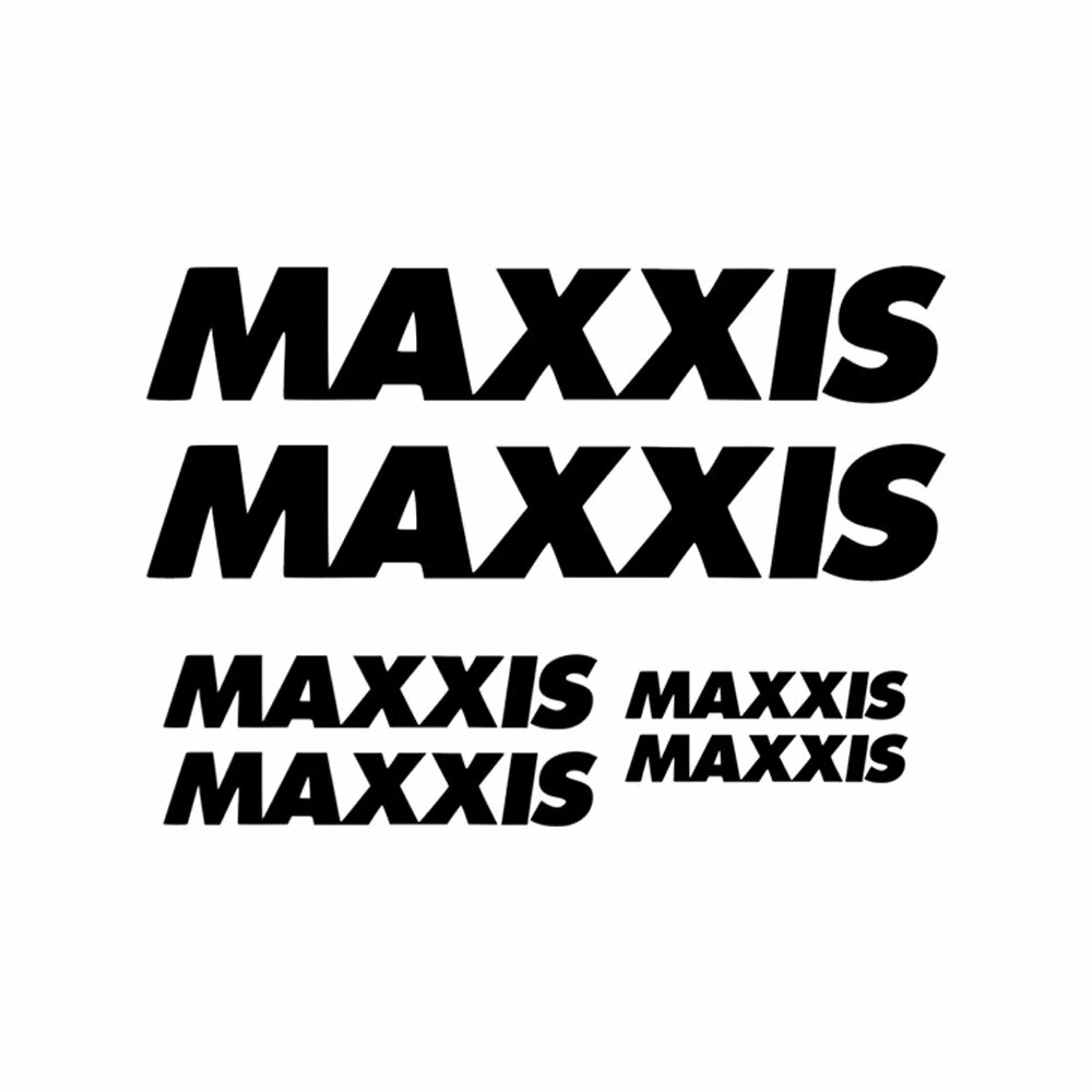 4 шт. виниловые наклейки Maxxis черные для велосипеда