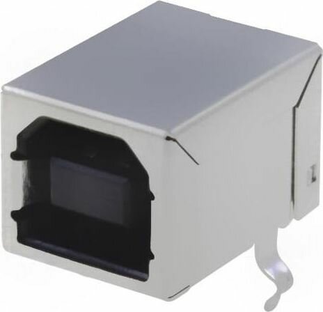 Разъем ADAM USB-B-S-RA Гнездо USB B THT угловой 90 град. USB 2.0 позолота 1шт