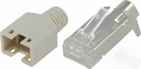 Разъем CONNFLY DS1123-13-P850TA-TME-006 Вилка RJ45 PIN 8 экранированный, с амортизатором позолота 1шт
