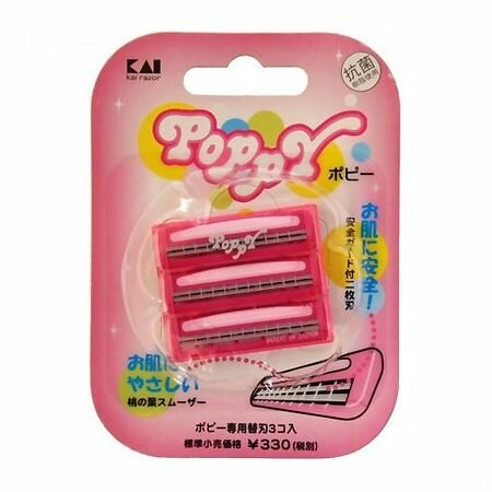 KAI-RAZOR Сменные лезвия к женскому бритвенному станку, 3 шт, 2 уп