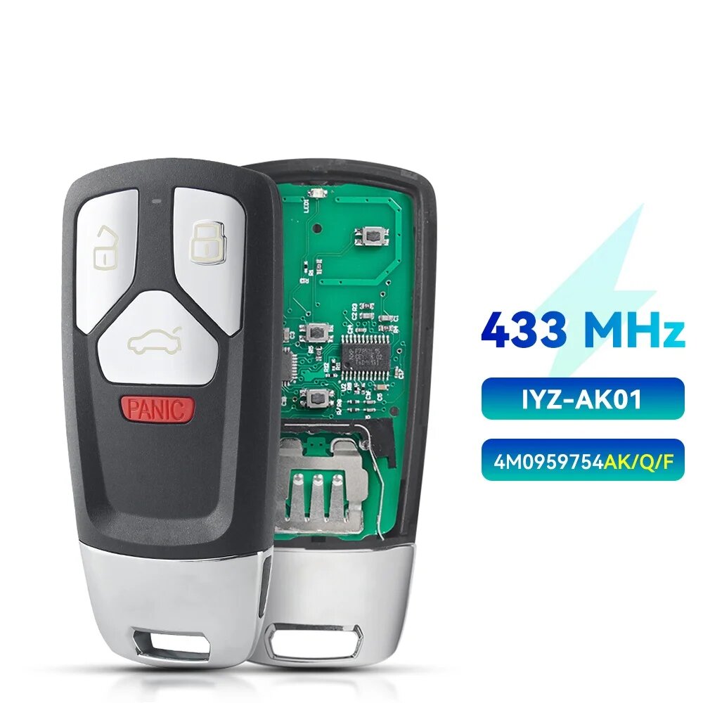 KEYYOU 4M0959754 433 МГц 315 МГц 3/4 кнопки умный дистанционный ключ для Audi TT A4 A5 Q5 Q7 S5 SQ5 2016 2017 2018 2019 Model 4