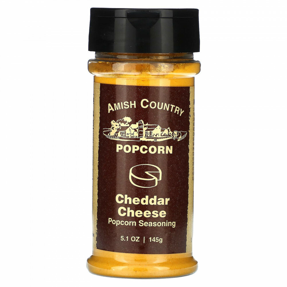 Amish Country Popcorn, приправа для попкорна, сыр чеддер, 133 г (4,7 унции)