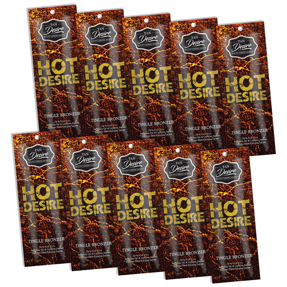 Крем Tan Desire Hot Desire для загара в солярии с тингл-эффектом набор 10 шт 15 мл