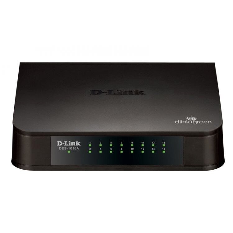 Коммутатор D-Link DES-1016A, 16 портов, 10/100 Desktop Switch