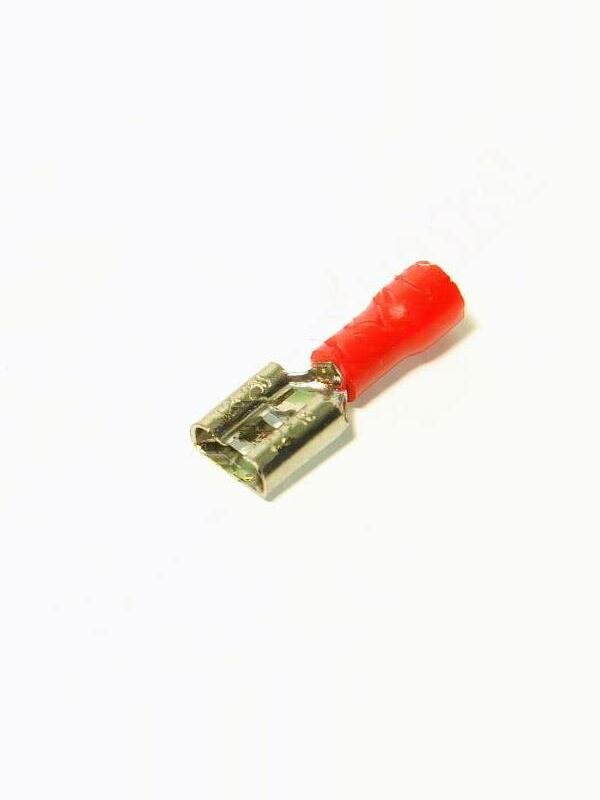Клемма плоская в изоляции (мама) 6,3мм