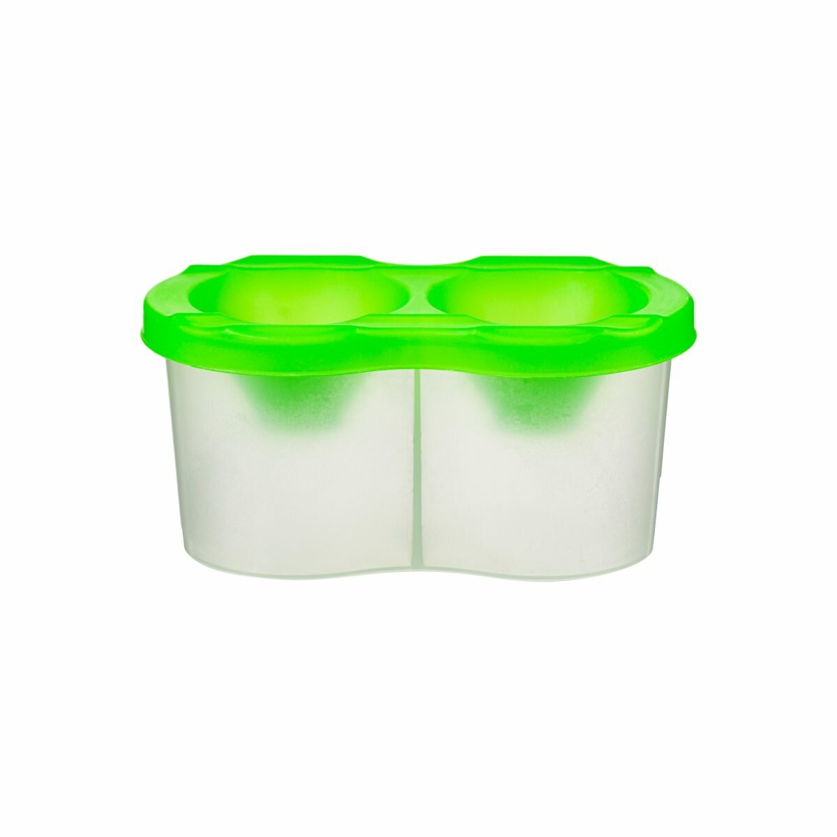 Стакан-непроливайка двойной, 280мл, зеленая крышка, с углублениями (1914435)