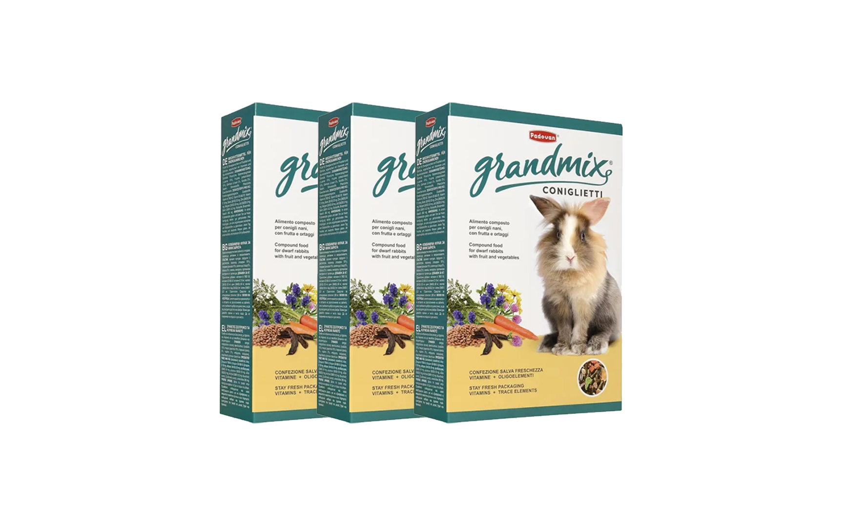 Padovan Grandmix Coniglietti корм комплексный для кроликов 850 г x 3 шт.
