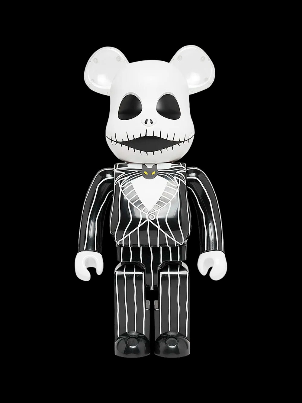 Коллекционная оригинальная фигура Bearbrick Disney Jack Skellington 1000% / 70 см высота / ABS пластик / Medicom Toy