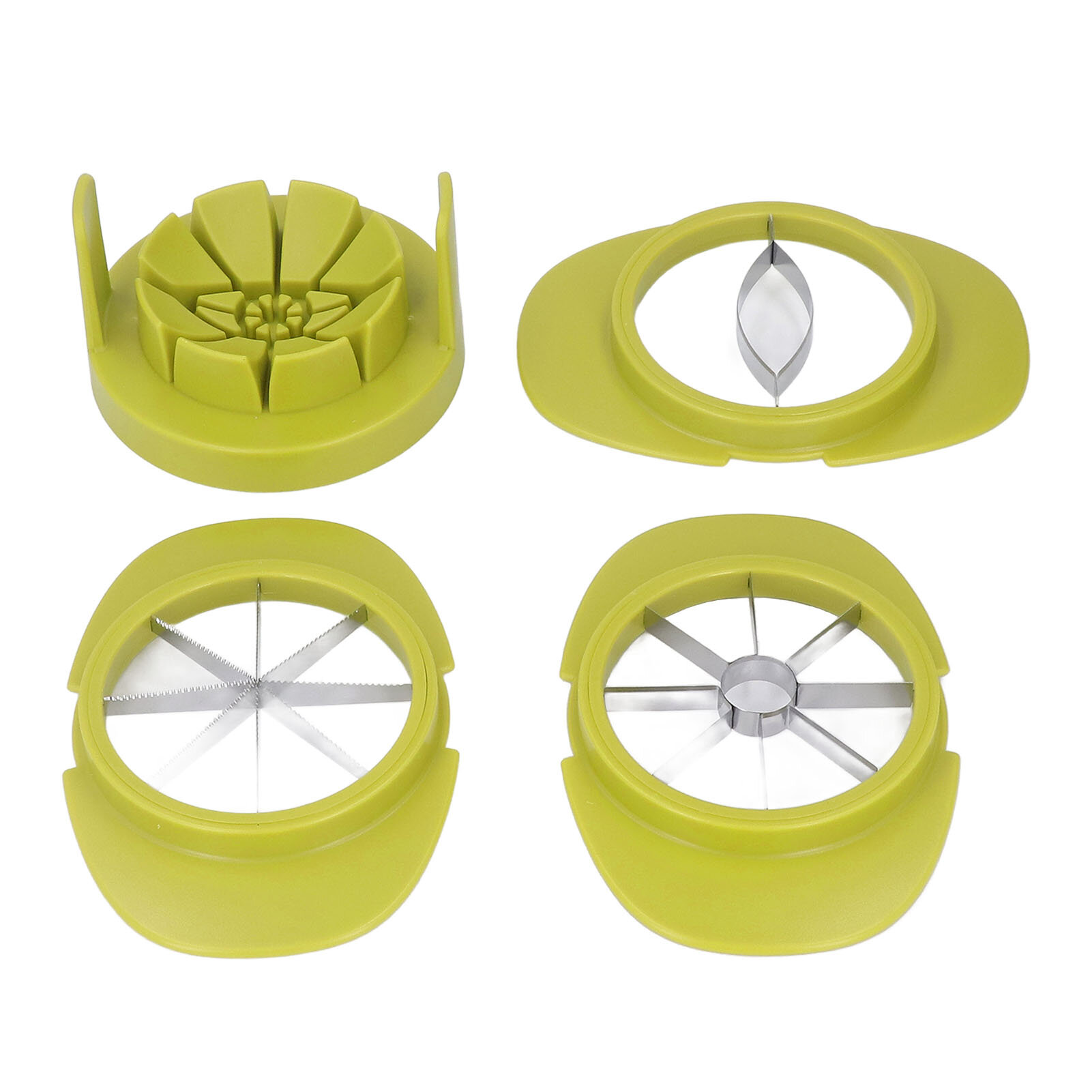 Fruit Cutters Set with Base Stainless Steel Mango Cutter Apple Corer Tomato Divider for Kitchen