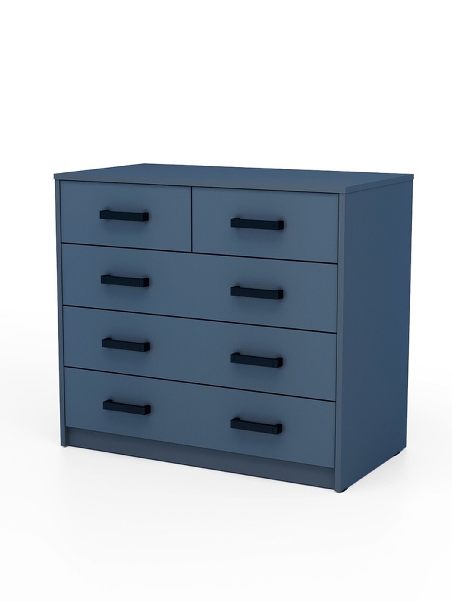 Комод Клик Мебель, ЛДСП, напольный, 5 ящиков, 90x48x80 см, венге темный