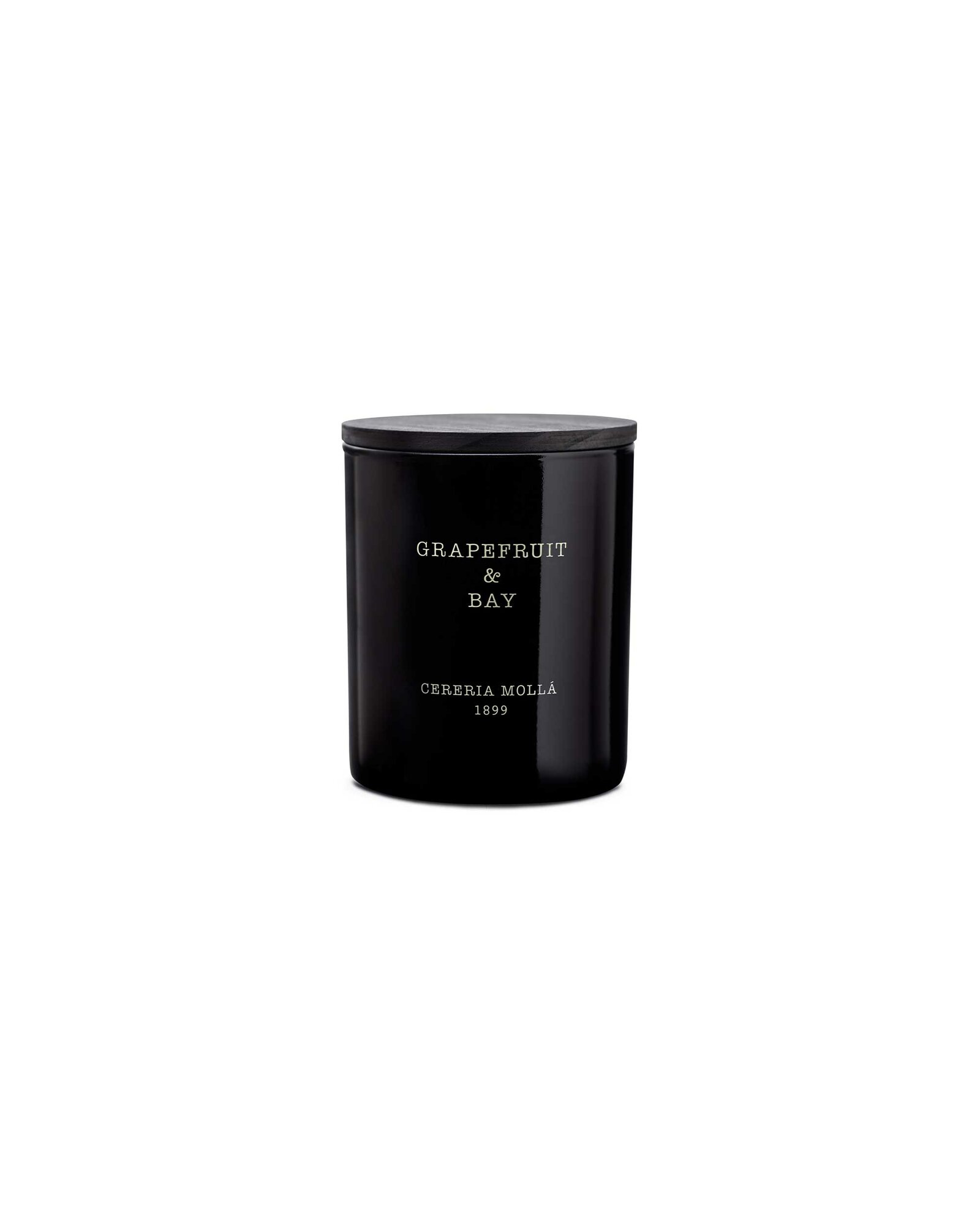Ароматическая свеча Cereria Molla Grapefruit & Bay-748510, в стеклянном подсвечнике 230 г, цвет черный