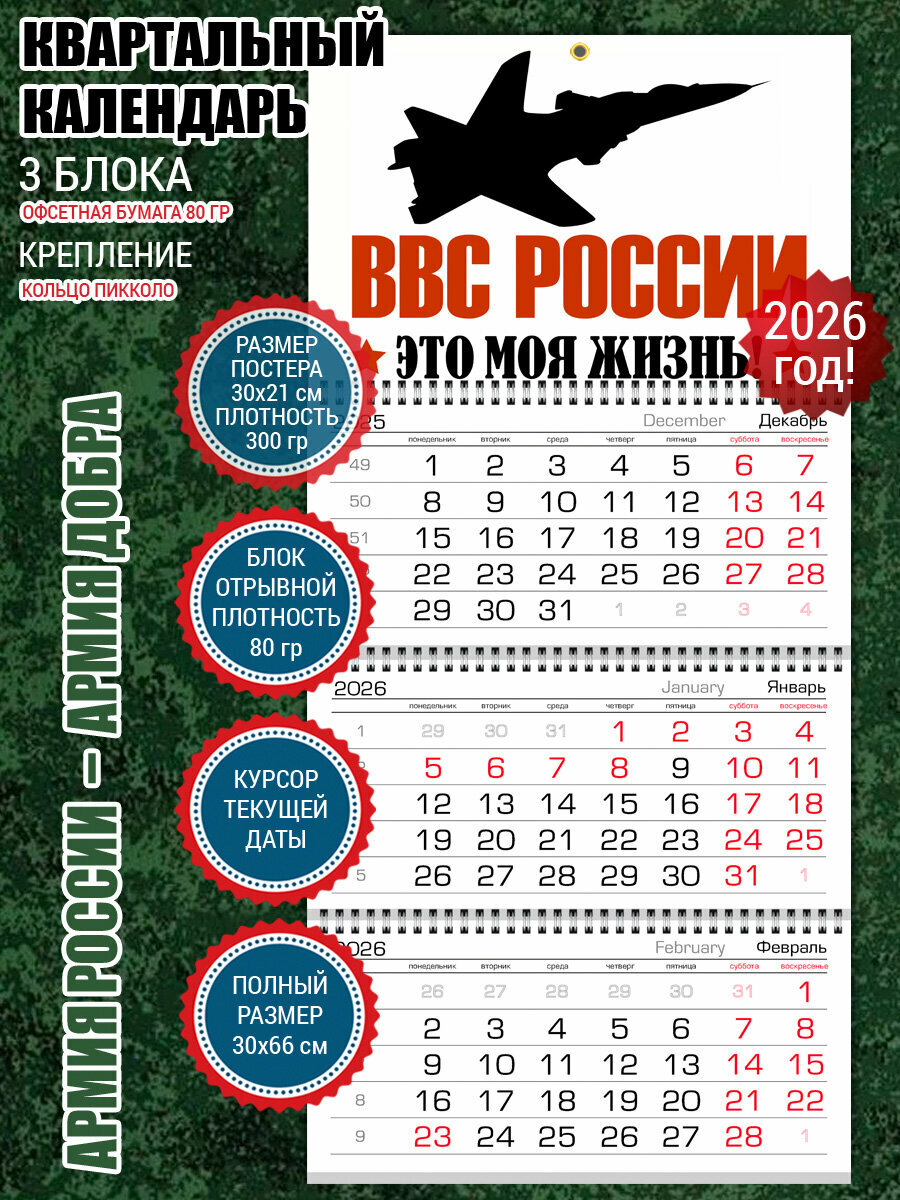 Календарь Армия России 3сп ВВС для летчика