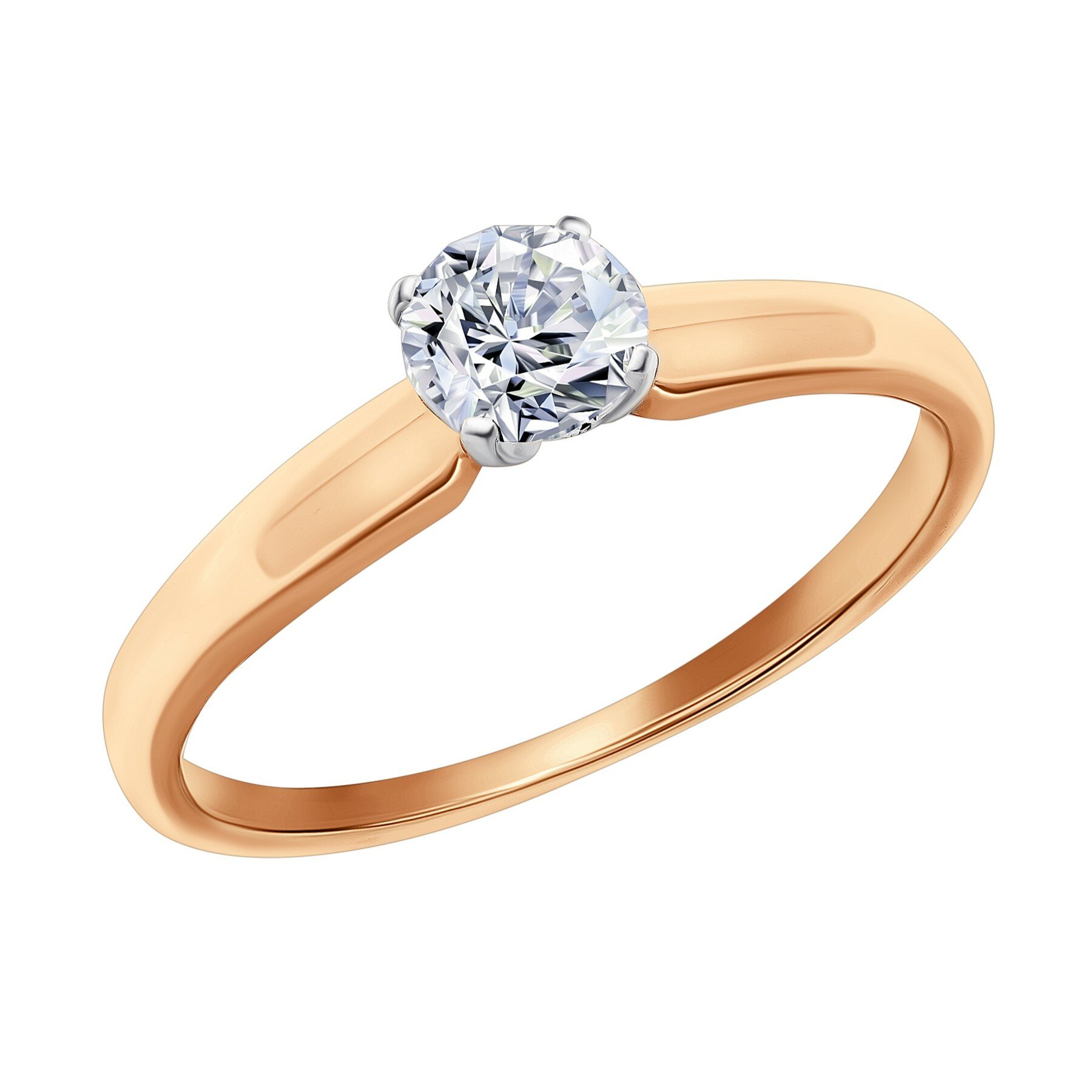 Кольцо, золото, 585 проба, бриллиант