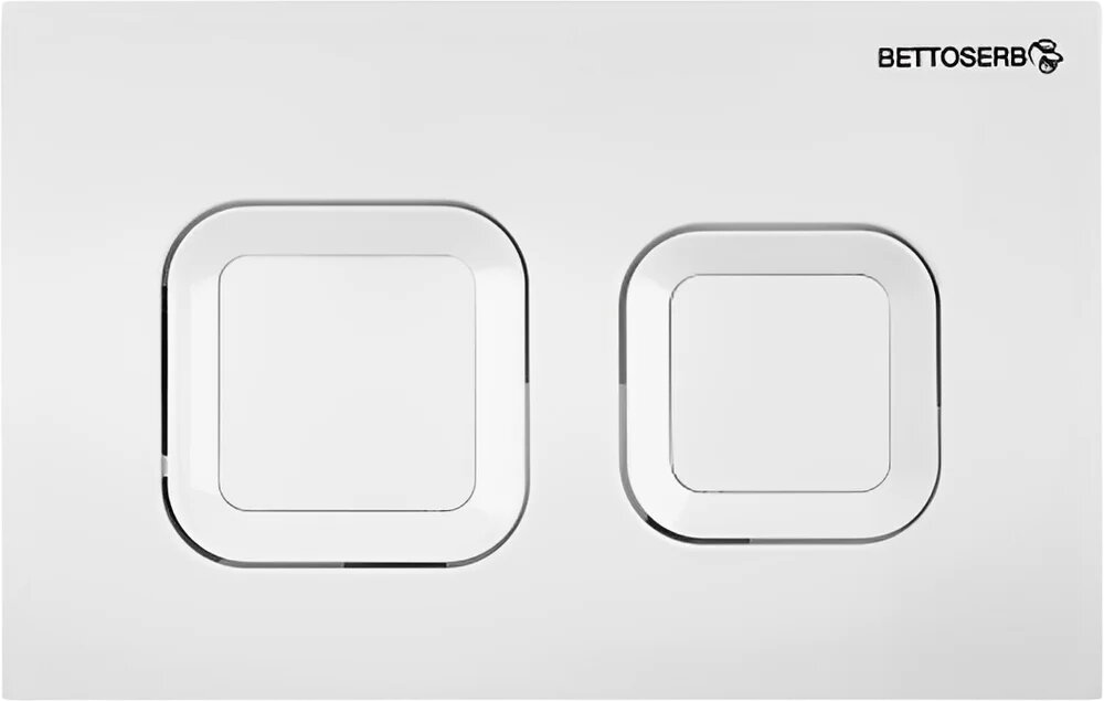Кнопка смыва для унитаза BETTOSERB Smart 40006470 белая, глянцевая, кнопка для инсталляции, двойной смыв