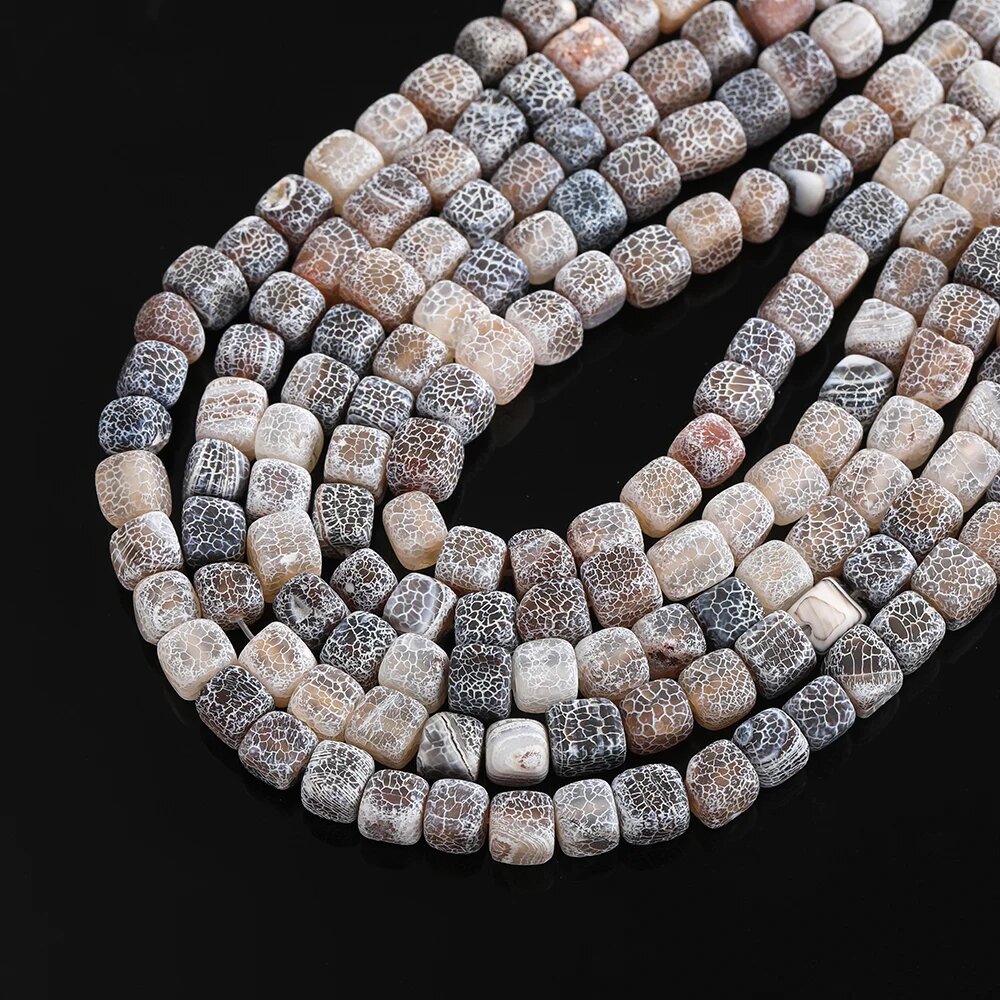 Бусины из агата, кубики, цвет 8, 7,5 мм