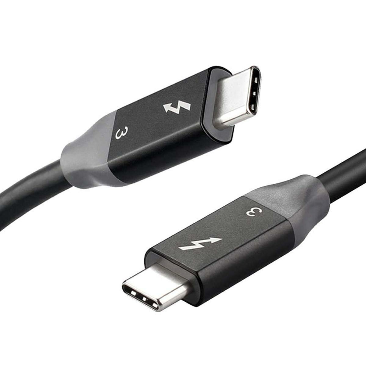 Кабель 40 Гбит/с Pd 5A 100 Вт для быстрой зарядки Usb C-C Displayport 4K 5K Hd для Macbook Pro Imac Thunderbolt 3 (черны