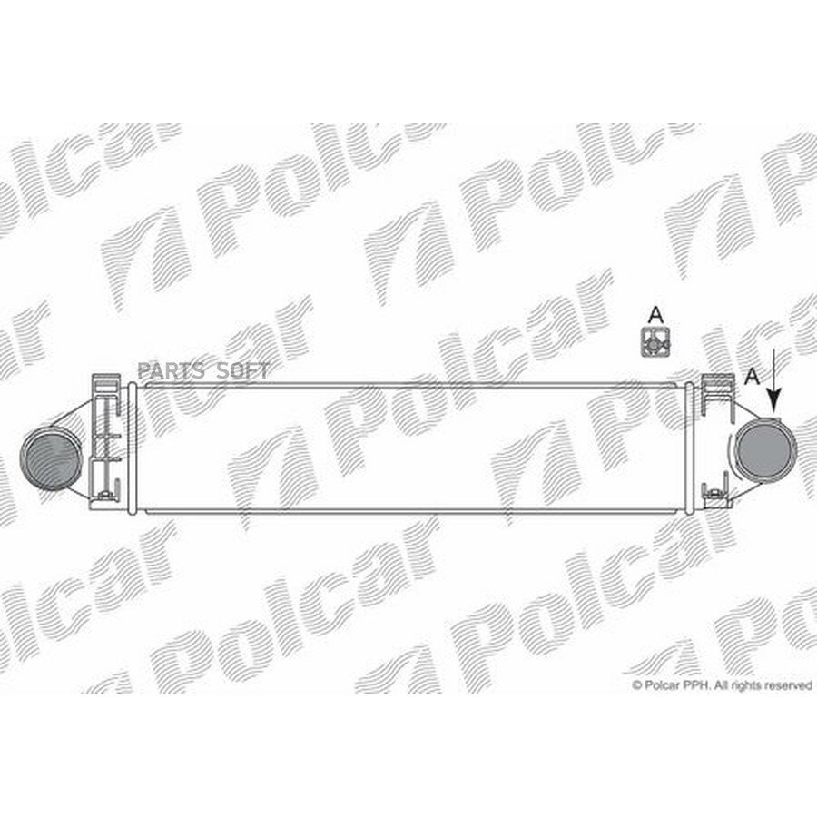 Интеркулер Focus II, Mondeo IV, S-Max, Land Rover, Volvo - 2,2D/2,5T * от официального дистрибьютора, POLCAR, артикул 3219J81