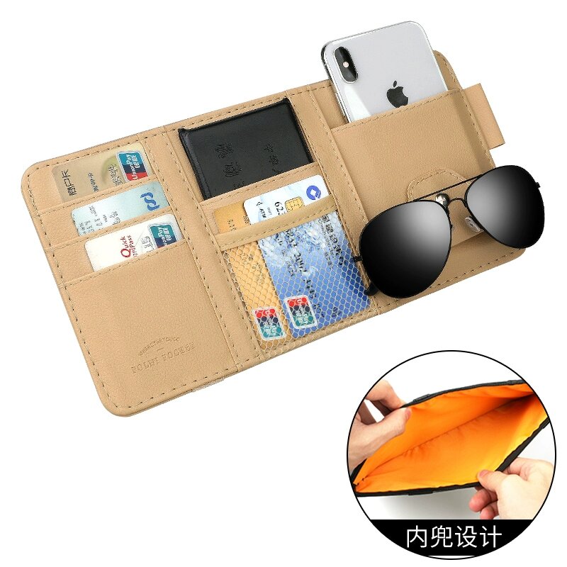 Многофункциональный органайзер для автомобиля: держатель для очков, карман для документов и чеков, органайзер для