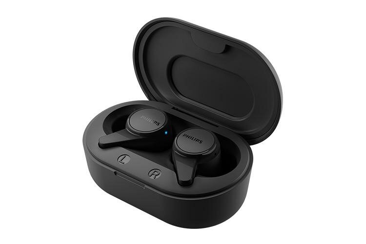 Наушники беспроводные PHILIPS T1207 внутриканальные с шумоподавлением, черные, до 25 ч работы