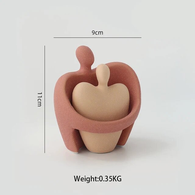 Скандинавский дизайн Morandi парная Статуя Украшение хром керамическая матовая парная модель офисный стол Декор статуэтки для гостиной подарок Style 3