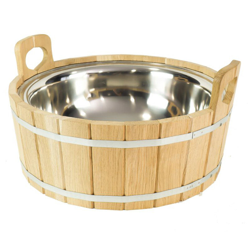 Шайка Дуб 17л. нерж. вставка