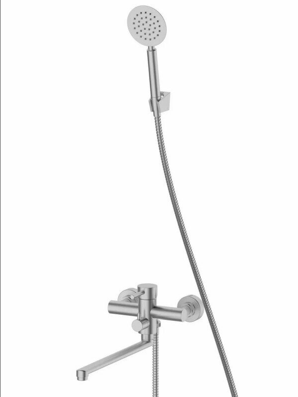 Смеситель ванна Melos с длинным изливом, нержавеющая сталь, Rush SUS1101-51