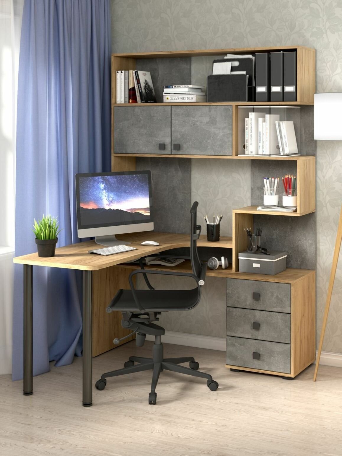 Стол компьютерный СК-10 Левый 130х130х193 см