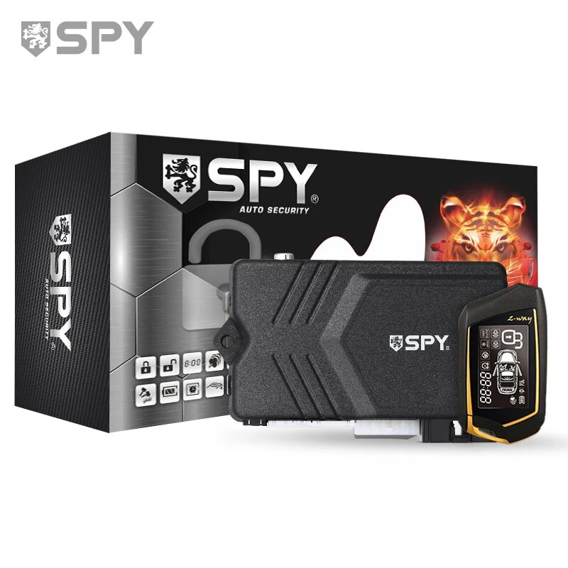 SPY DC 12 В автомобильная сигнализация, универсальная 2-сторонняя интеллектуальная противоугонная система, стартер двигателя, комплект бесключевого доступа, система автоматической безопасности