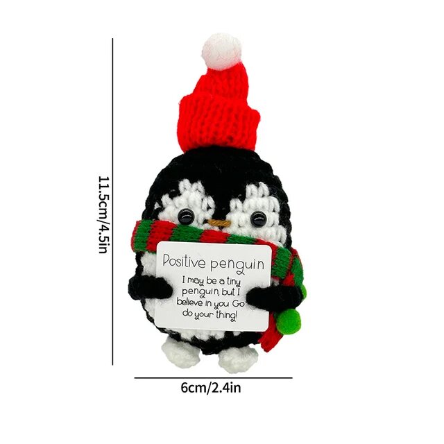 Вязаная крючком кукла с позитивной энергией, симпатичная мини-игрушка в виде обнимающейся картофелины, украшение ручной работы, кавайное вязаное крючком животное в подарок на Рождество