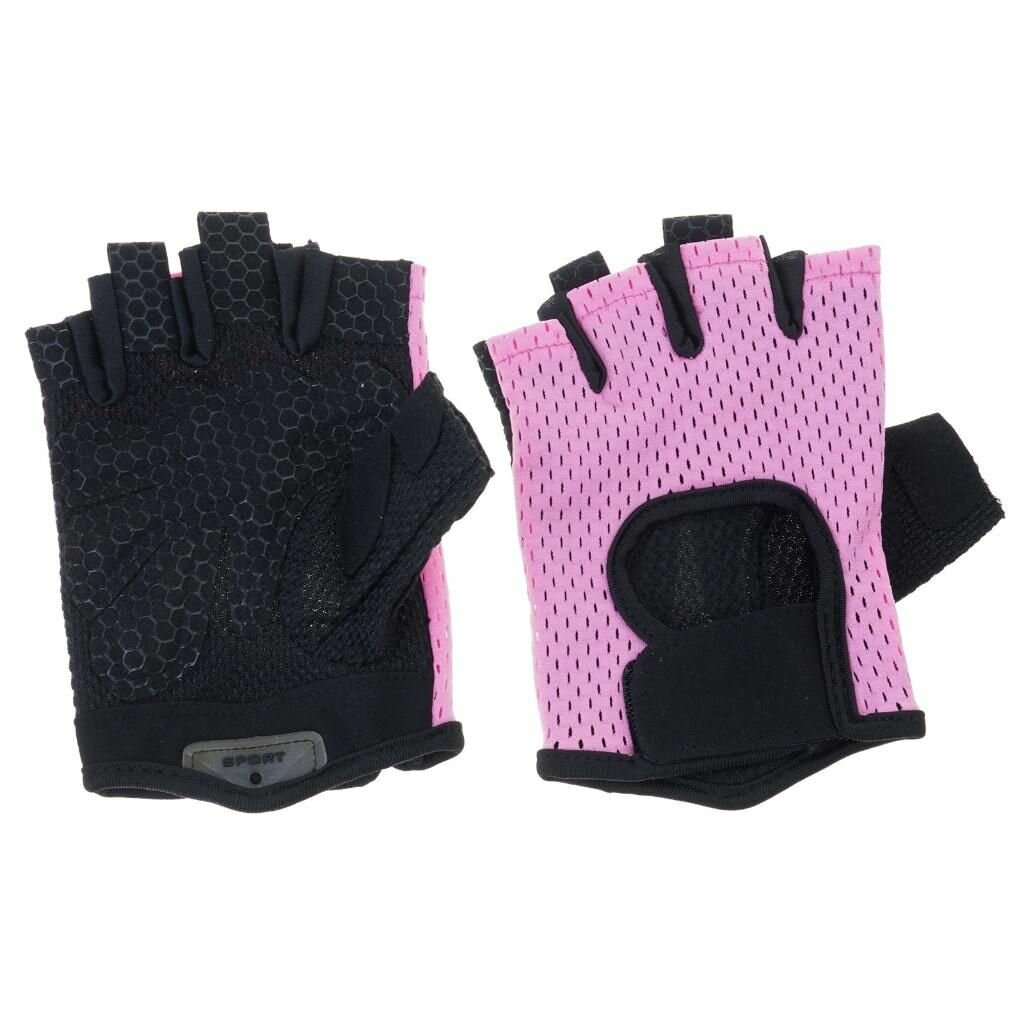 Фитнес и йога, Перчатки для фитнеса, мужской спортивный браслет на полпальца-штука красная-M