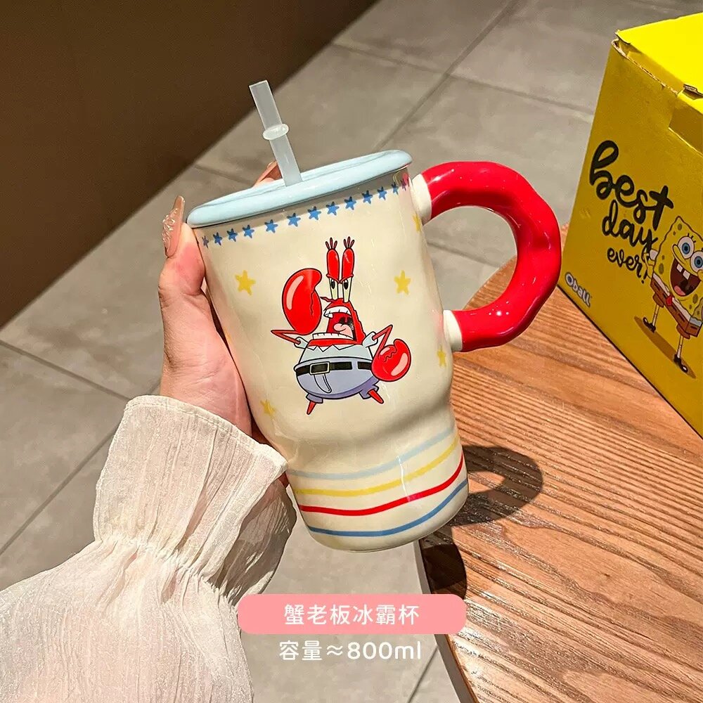 Очень большая кружка Губка Бобище 800мл，Упаковка в подарочную коробку