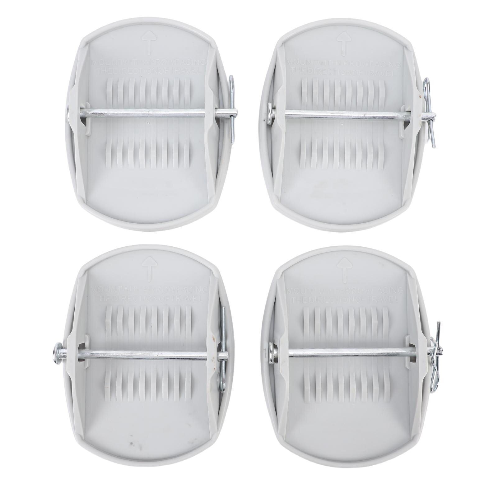 4 шт. Опорные ножки для домкрата, ограничители хода, выравниватели, защита от проседания для автодома и прицепа, с надежным фиксирующим штифтом, серые.