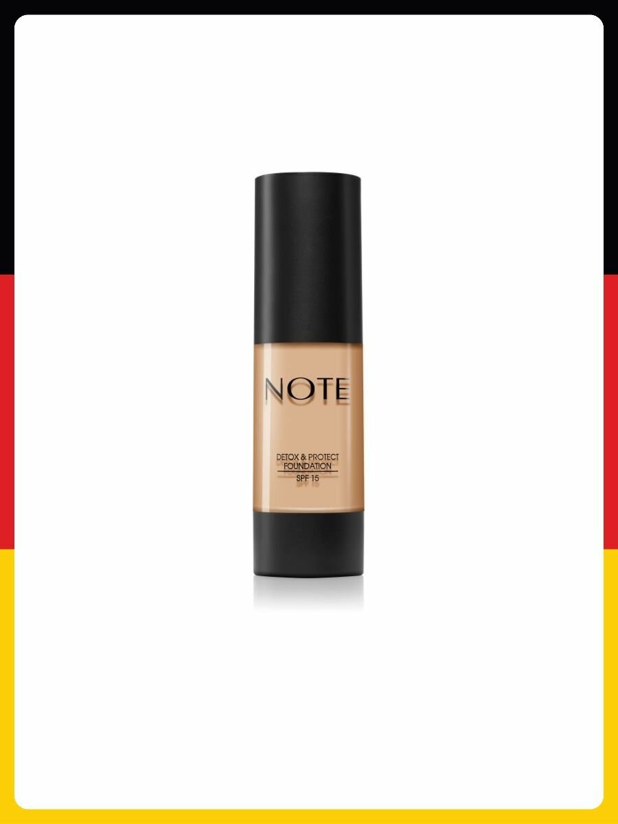Тональная основа Note Cosmetique Detox & Protect Liquid Make-up with a Matte Finish SPF 15 03 Medium Beige, 30 мл