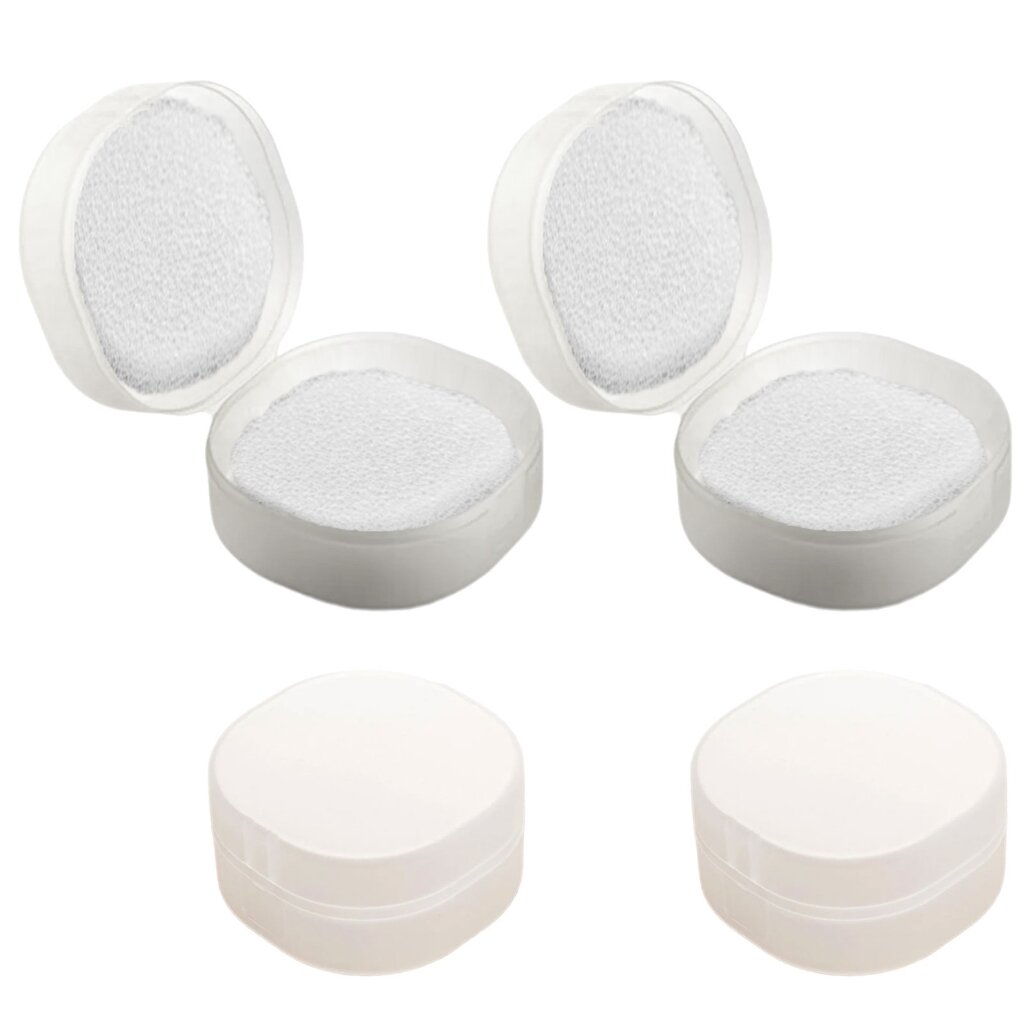 Коробка для хранения косметических ватных дисков с квадратными кронштейнами для путешествий-4-белый