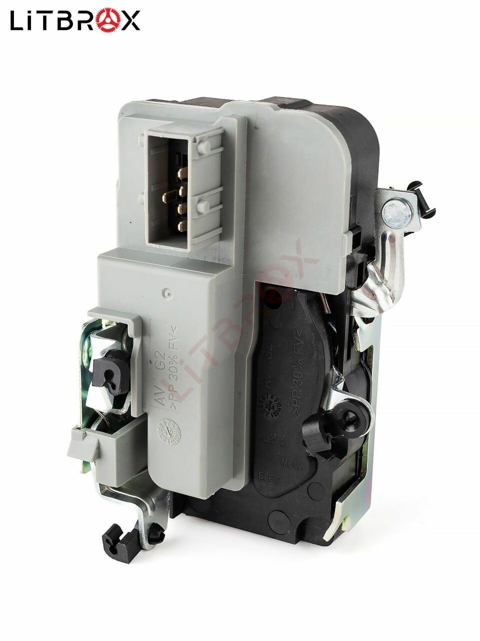 Замок двери (Электрический) внутренний (передний левый) (5 контактов) с эл./приводом ВАЗ LADA Kalina 2, Granta, Datsun / 2190-6105013-10