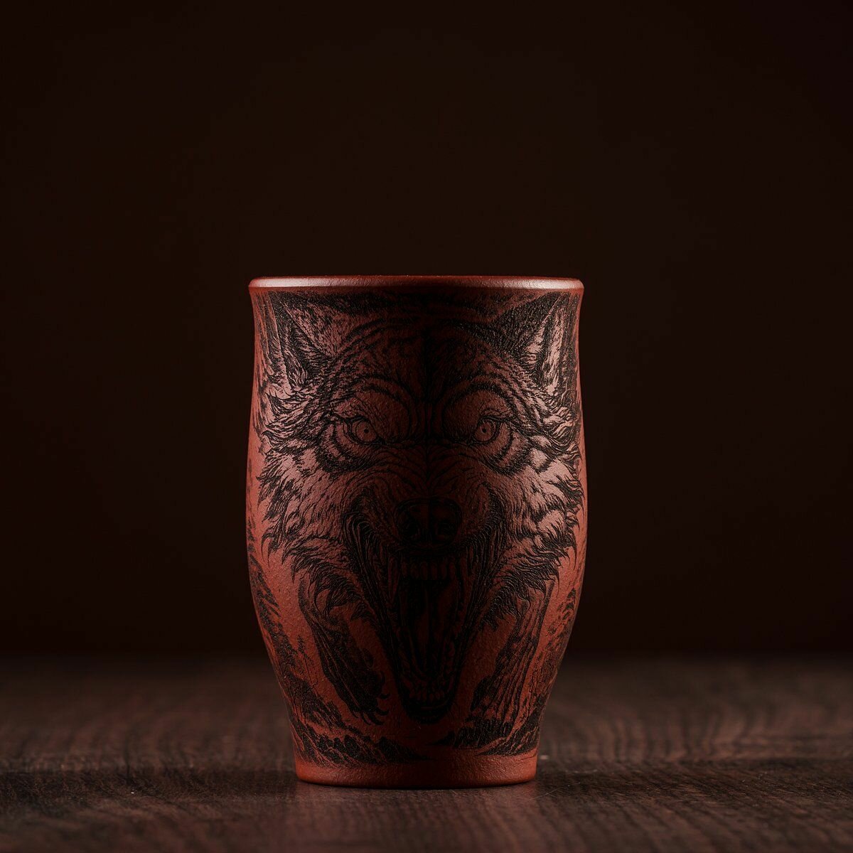 Пиала, Волк Шуй Ни , Исинская глина, 195 мл.