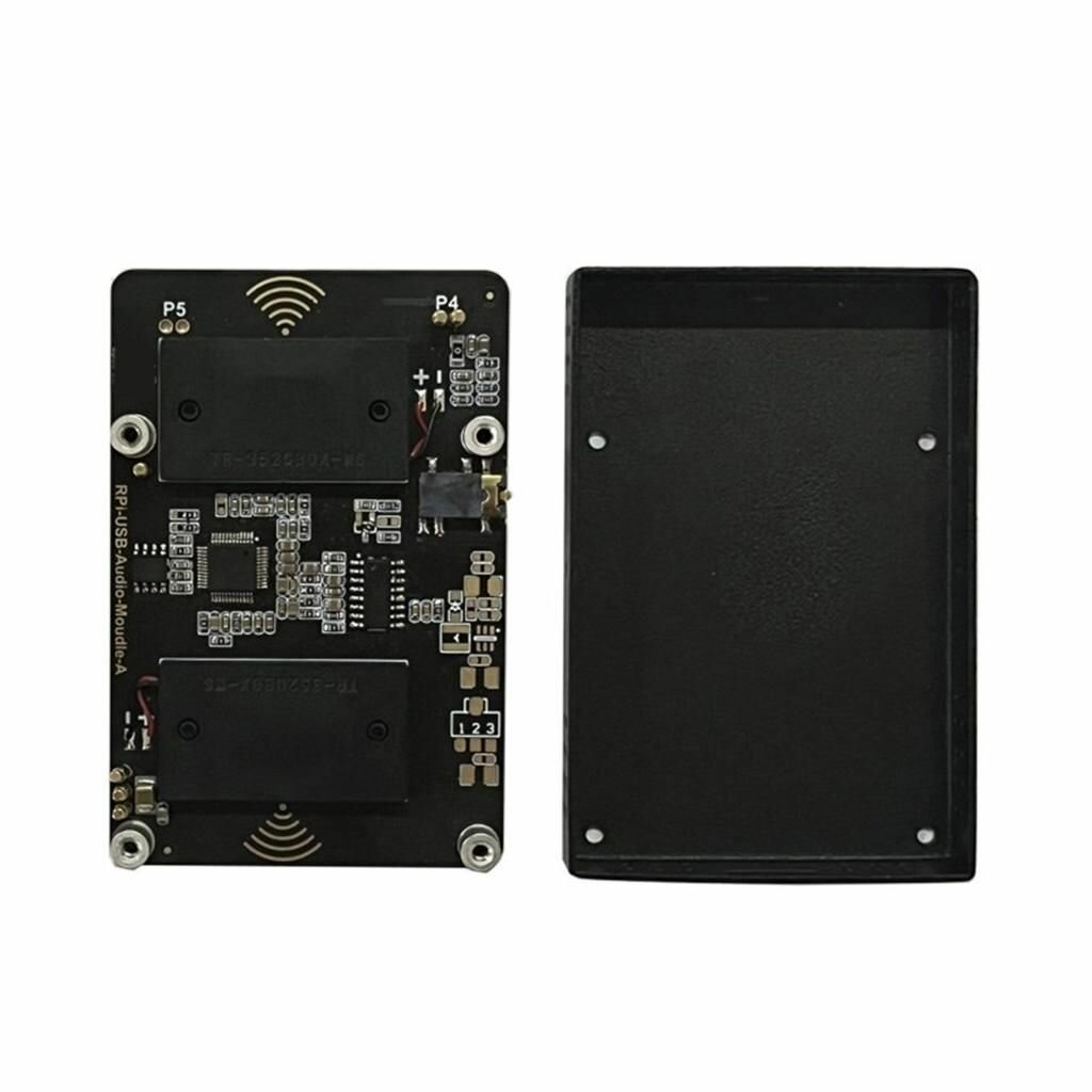USB-аудиомодуль с разъемом для наушников и динамиком для RPI 5/4, Для PI4 - С оболочкой