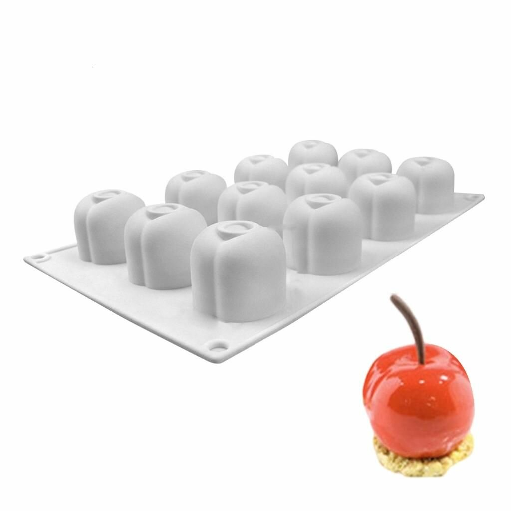 Силиконовые формы для фруктов пищевые многоразовые, - 12 вишен