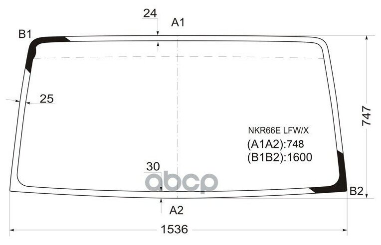 Стекло лобовое Isuzu ELF NPRNQR 93-12 / BAW Fenix 1044 05-11 XYG арт. NKR66E LFW/X