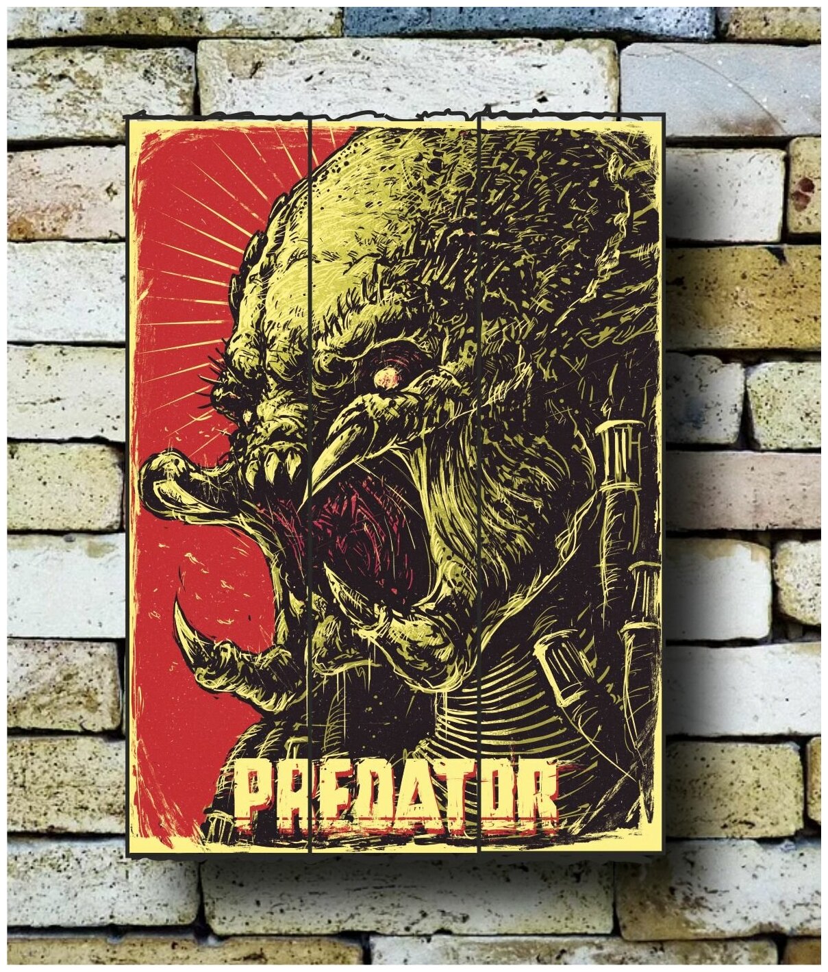 Картина на досках 'Хищник' 30/40 см