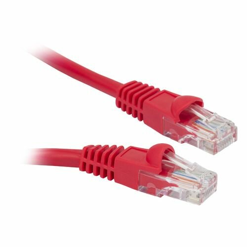 Патч-корд Buro литой (molded), UTP, кат.5E, 5м, 4 пары, 26AWG, алюминий омедненный, многожильный, красный