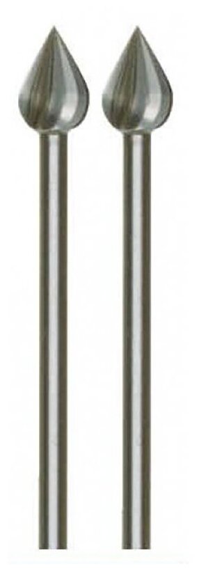 Фрезы (капля 6 мм) вольфрам-ванадиевые по дереву, металлам, пластику, 2 шт, 28724, Proxxon
