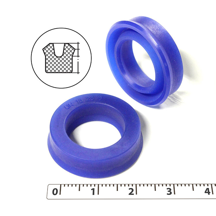 Манжета гидравлическая 18х28х8 (манжета цилиндра 28*18*8) тип UN PU (полиуретан) (упаковка 2 шт.)