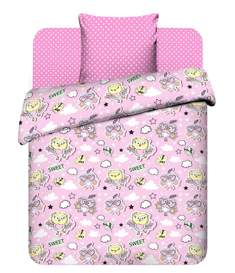 КПБ Василёк поплин Тинейджер 10581/1 Совушки размер 1,5 спальный для детей и подростков